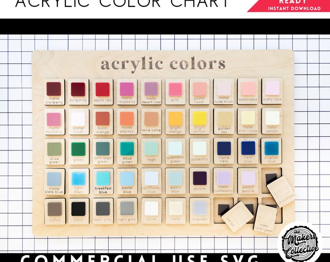Acrylic Color Chart | Acrylic Sample | Acrylic Display | Material ...