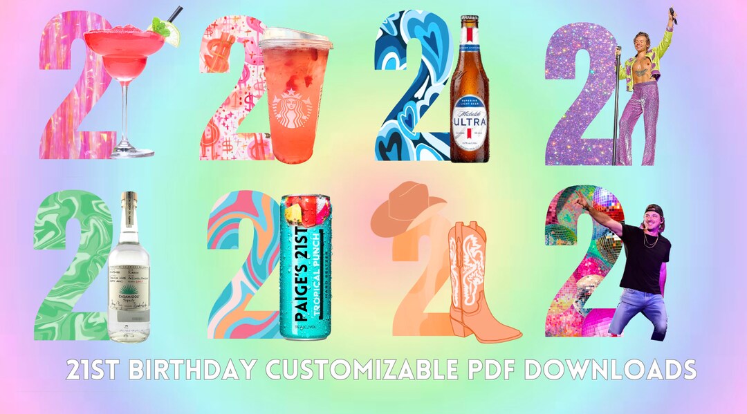 Custom 21st Birthday Sign Pdf DIGITAL FILE ONLY - Etsy UK