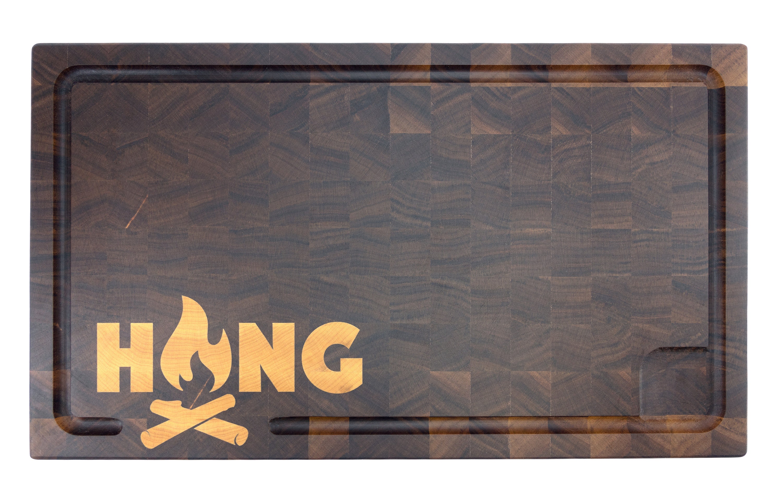 Custom End Grain Walnut Butcher Block: Personalized Maple Inlay - Etsy