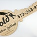 Solid Hard Maple Wood Key Sign With Epoxy Inlay for Realtors - Unique ...