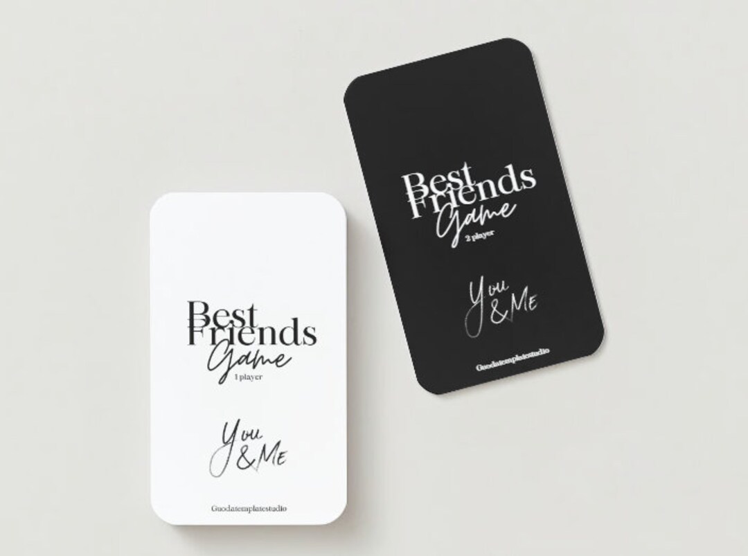 Best Friends Forever the Ultimate Friendship Card Game Template - Etsy