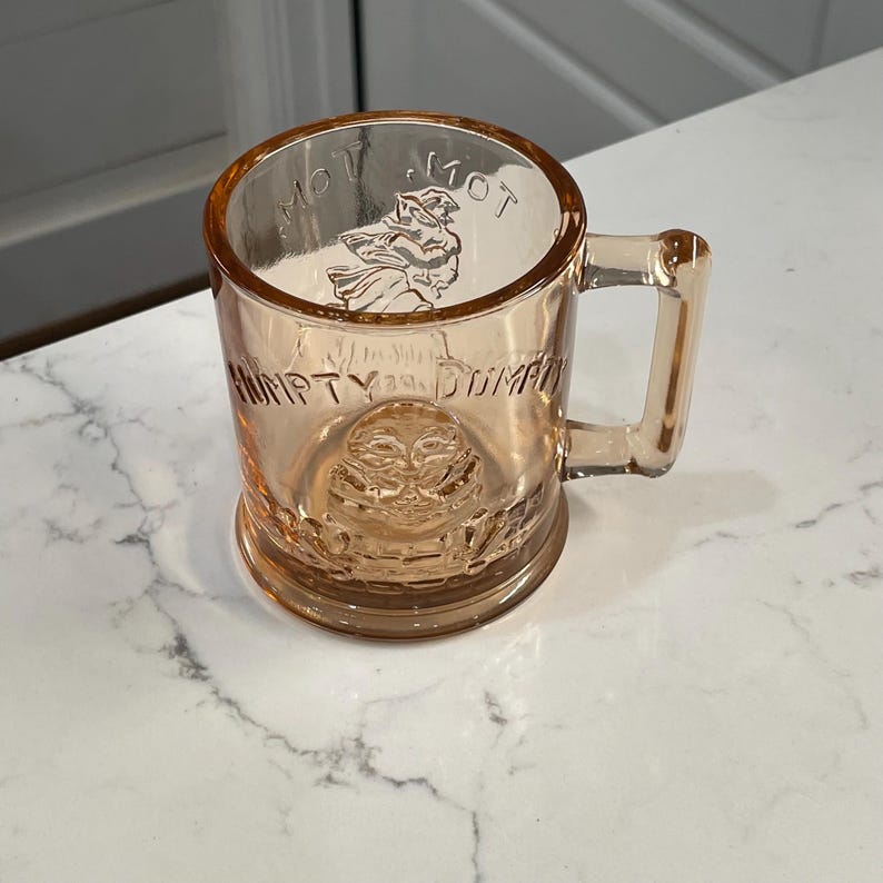 Vintage 1930s Tiara Glass Nursery Rhyme Mug, Humpty Dumpty - Etsy
