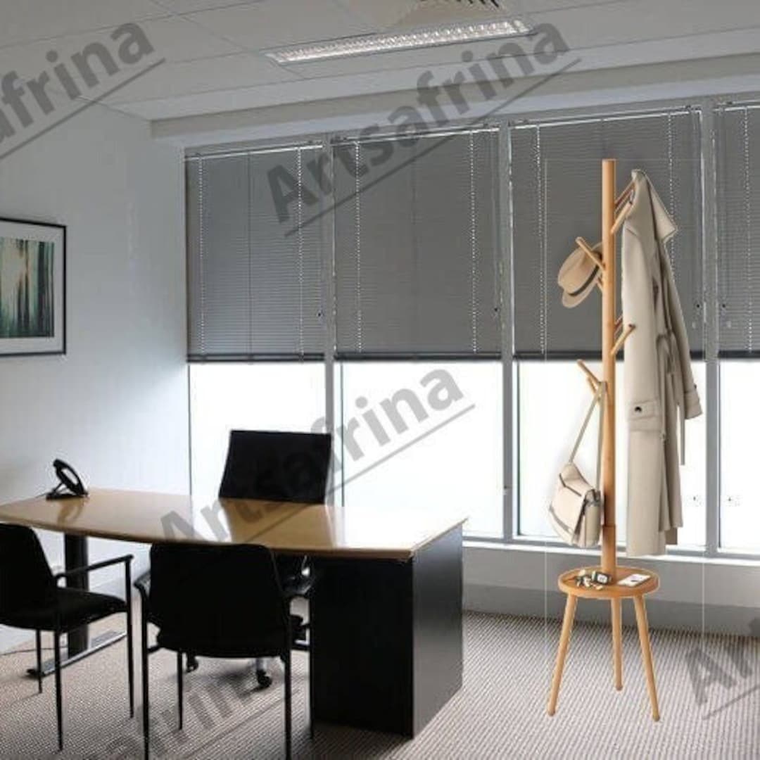 8 Hooks Wooden Handmade Coat Rack With Shelves Wooden Coat Hanger ...