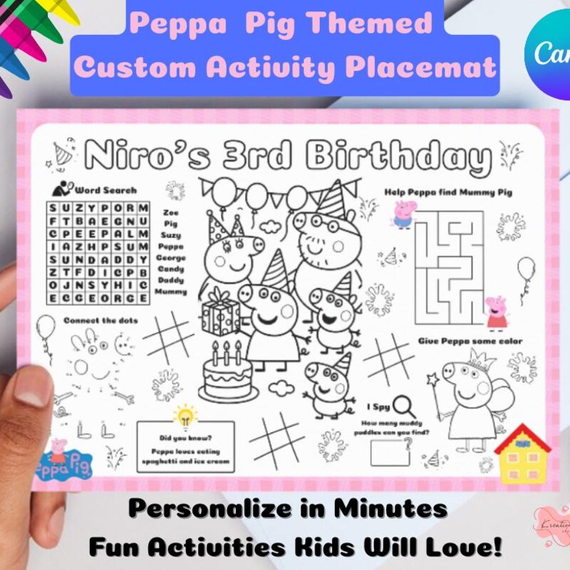 Cartoon Placemats - Etsy