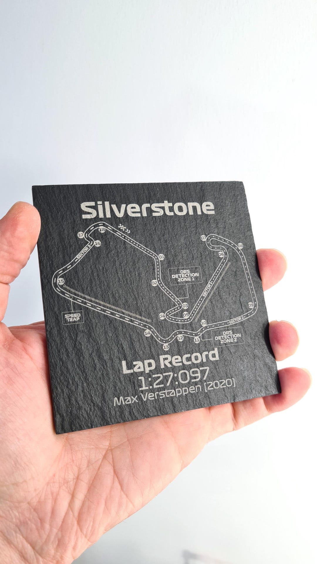 Silverstone F1 Race Track Cocktail Slate Coaster - Formula 1 Coaster ...