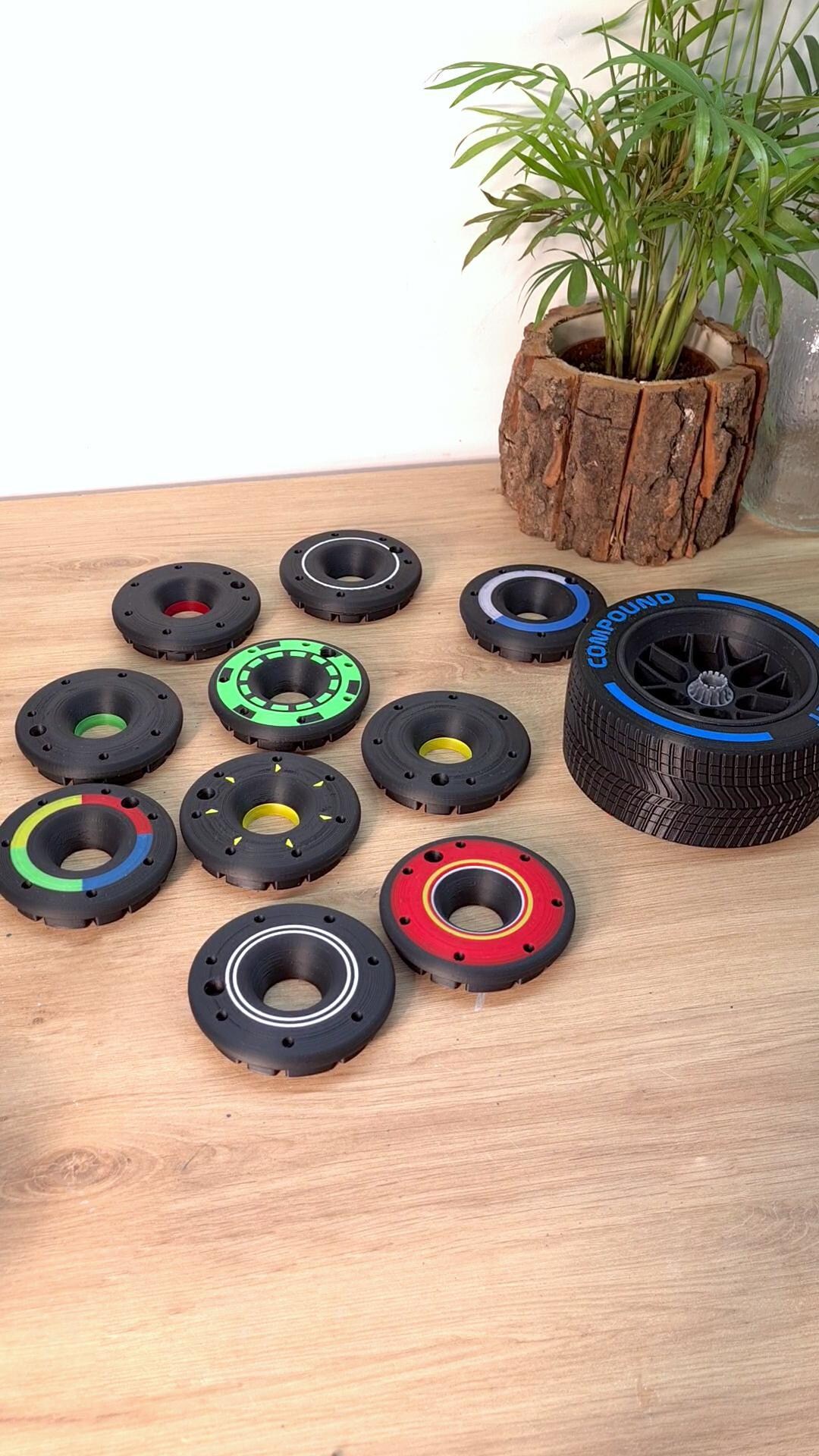 Customizable F1 Tyre, ALL Tems Rim Covers and Nut - 5 VERSIONS ...