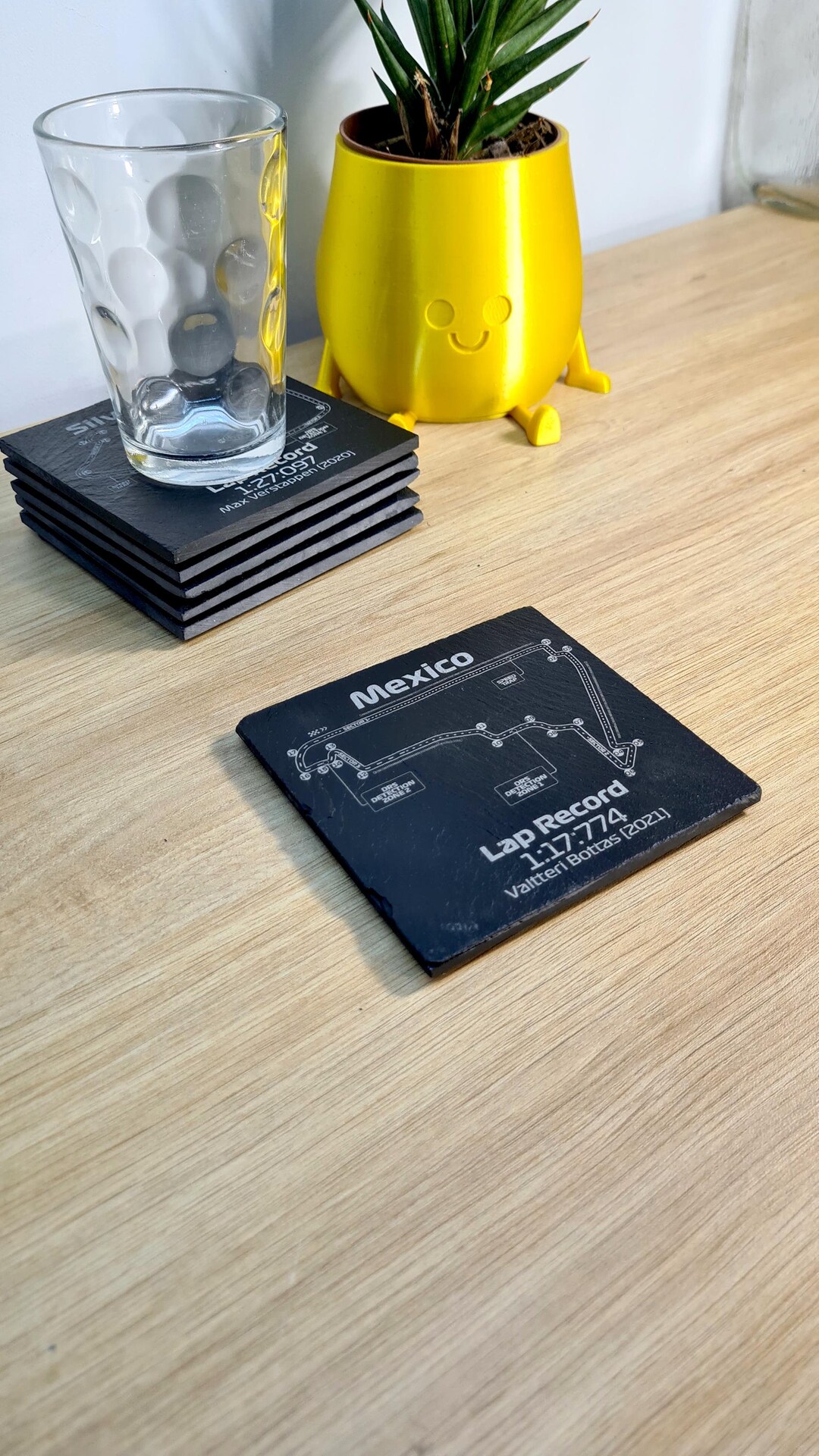 Mexico F1 Race Track Cocktail Slate Coaster Formula 1 Coaster Grand ...