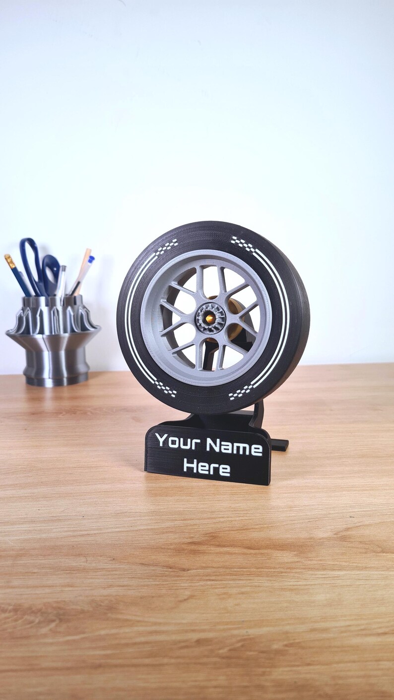 Personalized F1 Wheel Replica HARD Compound | Formula 1 Desk Decor for ...