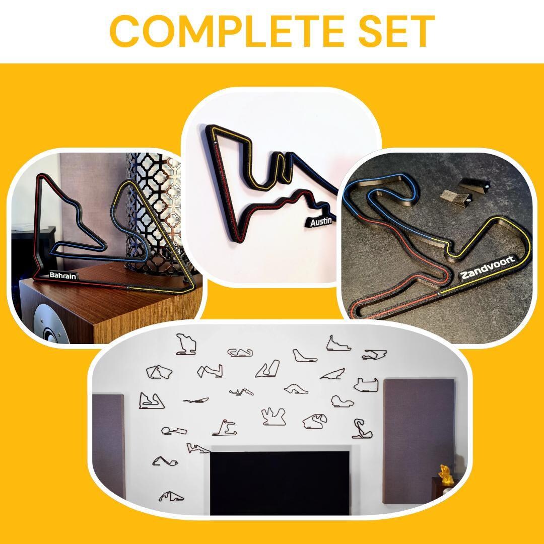 Race Tracks With Sectors - COMPLETE SET - F1 Decoration, Best Present ...