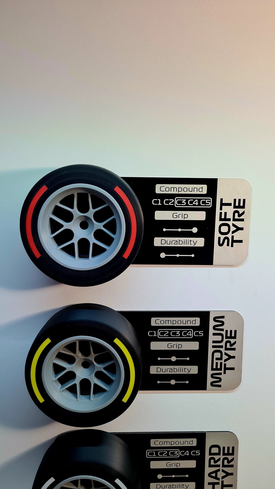 F1 Tyres WITH Panel - SOFT VERSION - Formula 1 Race Car Parts - Grand ...