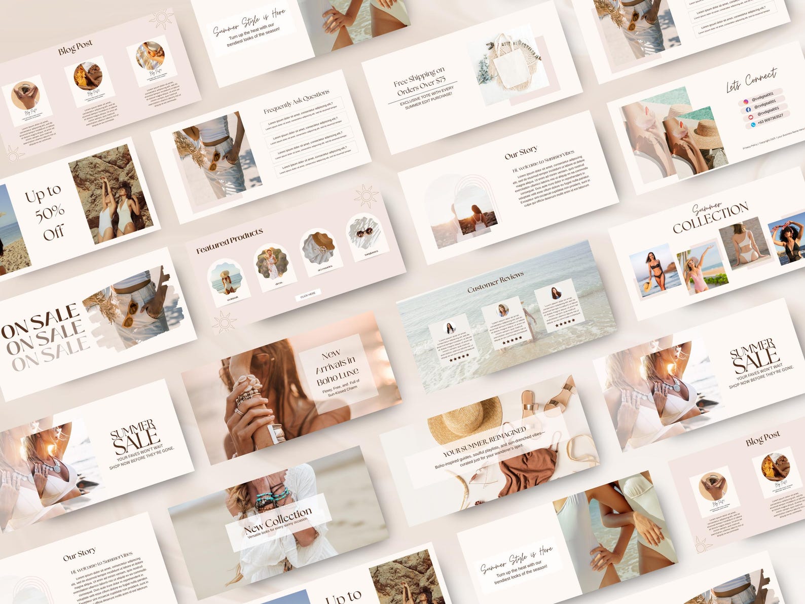 Shopify Website Banner Template Editable Shopify Web Banners Boho ...