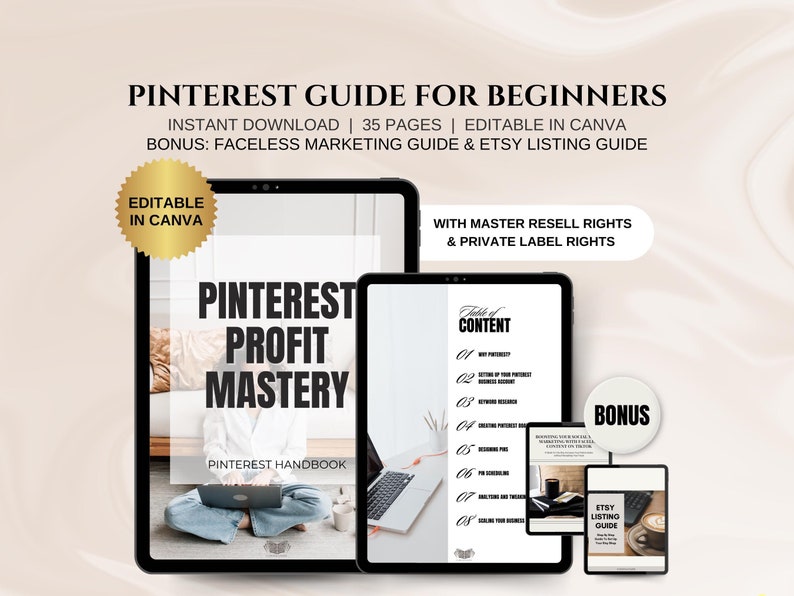 Pinterest Guide for Beginners With Master Resell Rights Pinterest Guide ...