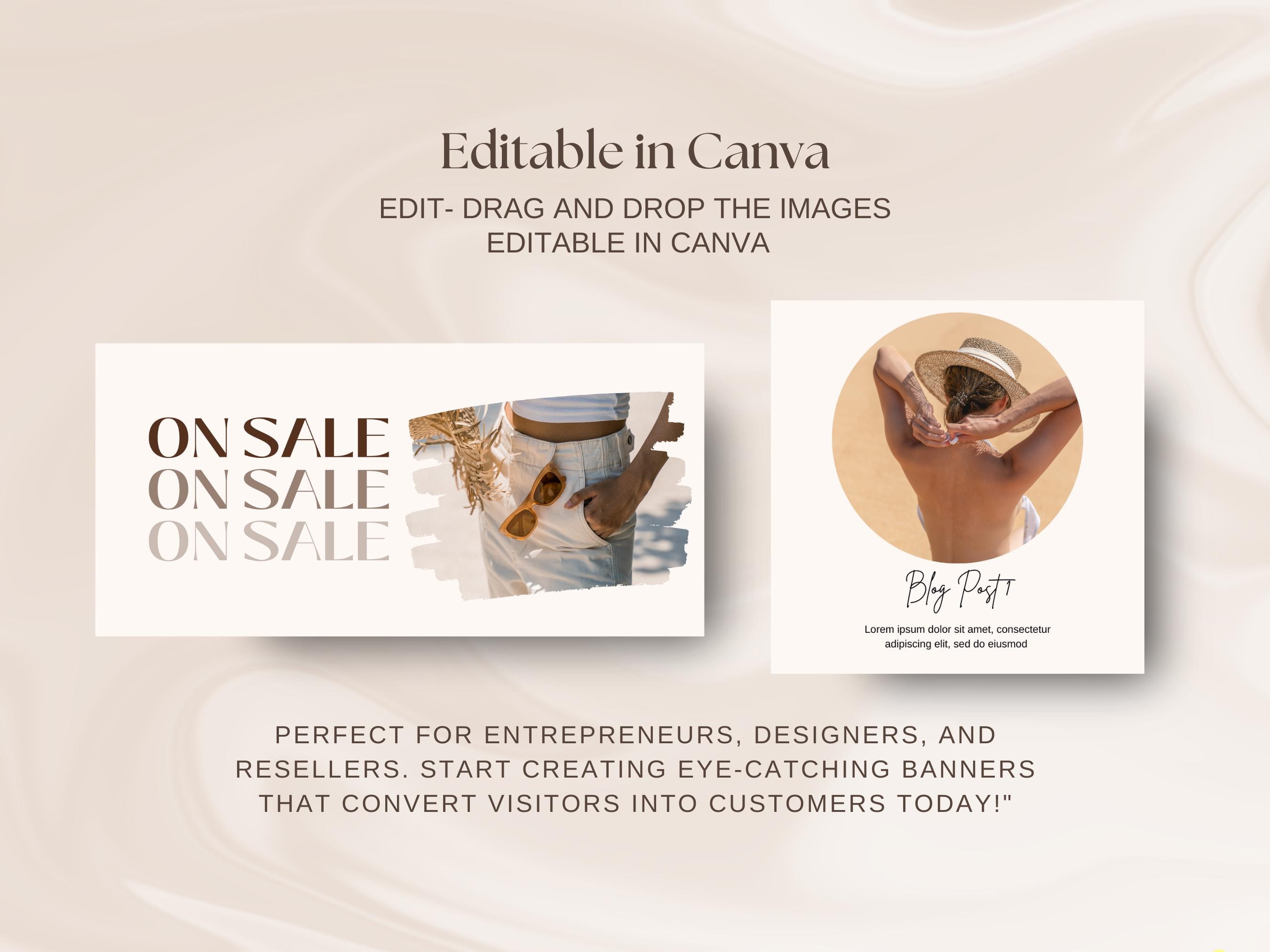 Shopify Website Banner Template Editable Shopify Web Banners Boho ...