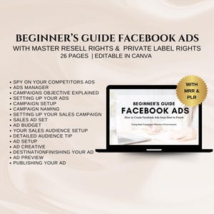 Facebook Ads Guide With MRR PLR Digital Product Facebook Ad Template ...