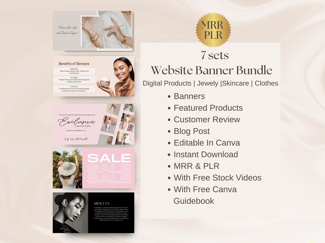 Editable Website Banner Bundle Web Banners Website Template Design ...