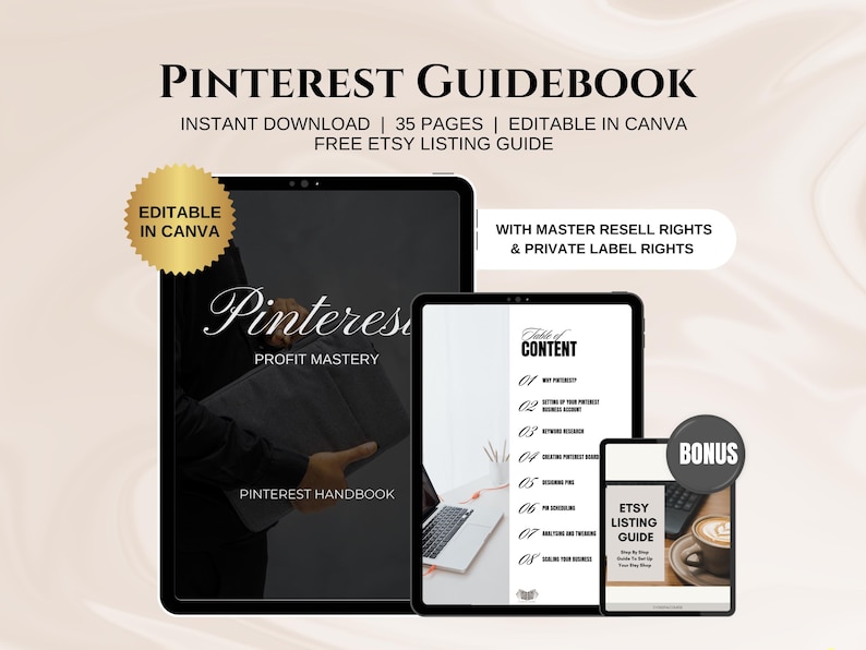 Pinterest Guide PLR Pinterest Marketing Guidebook PLR Digital Product ...
