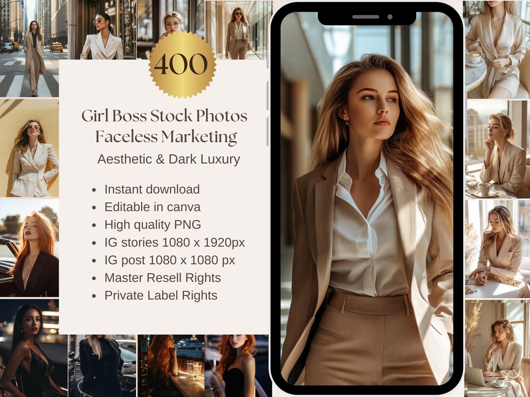 Girl Boss Aesthetic Stock Photos Dark Luxury Business Woman Stock ...