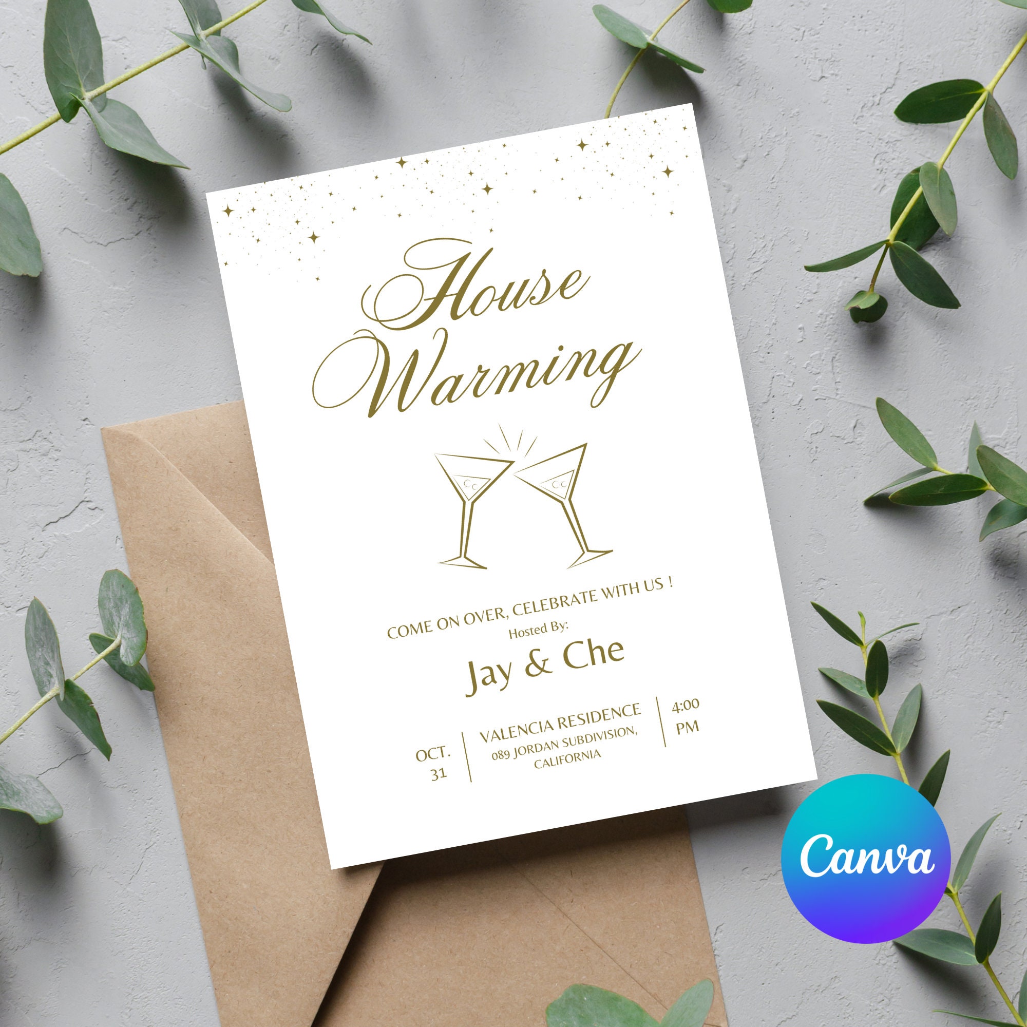 Editable House Warming Party Invitation Template Electronic Home Invite ...