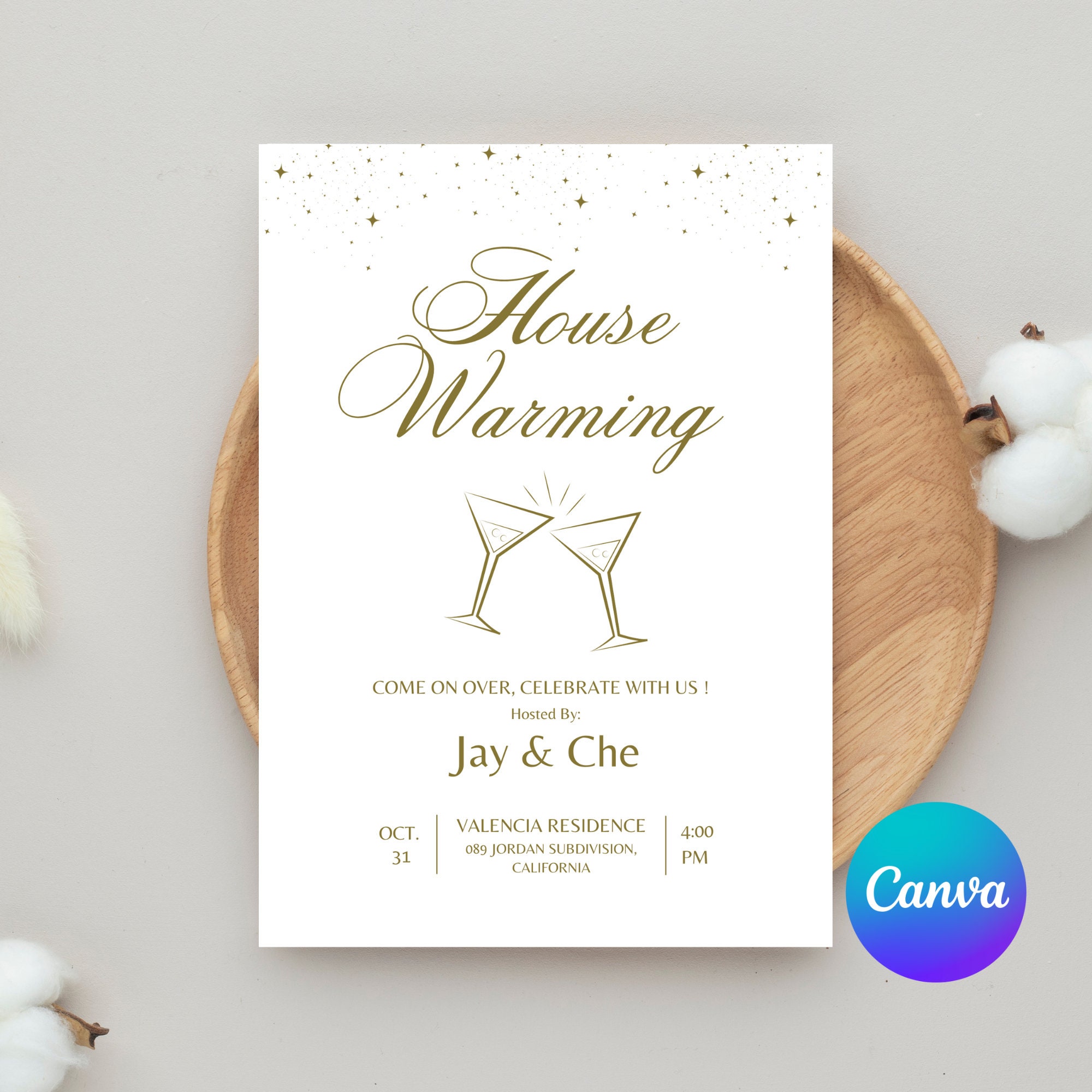 Editable House Warming Party Invitation Template Electronic Home Invite ...