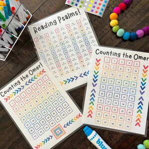 Counting the Omer, Spring Feast Activity, Psalms Reading Printable ...