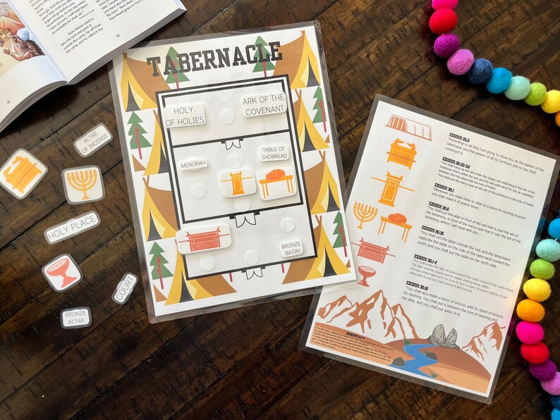 Tabernacle Bible Activity, Kids Bible Study, Preschool Printable ...