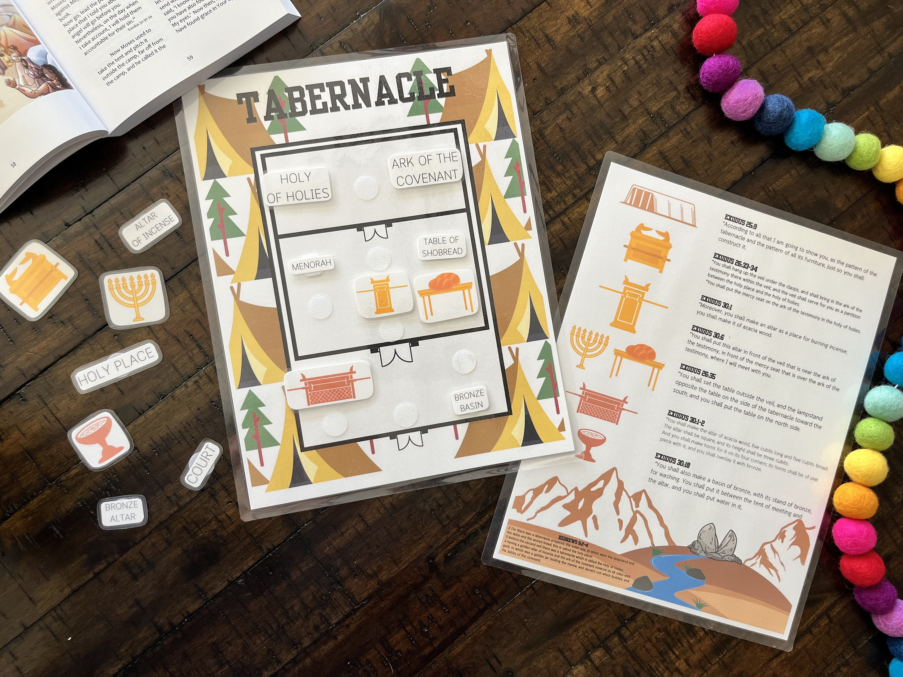 Tabernacle Bible Activity, Kids Bible Study, Preschool Printable ...