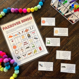Passover Bingo, Bible Games, Pesach Educational Activity, Kids ...