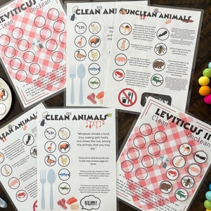 Clean and Unclean Food, Bible Activity, Preschool Printable, Leviticus ...