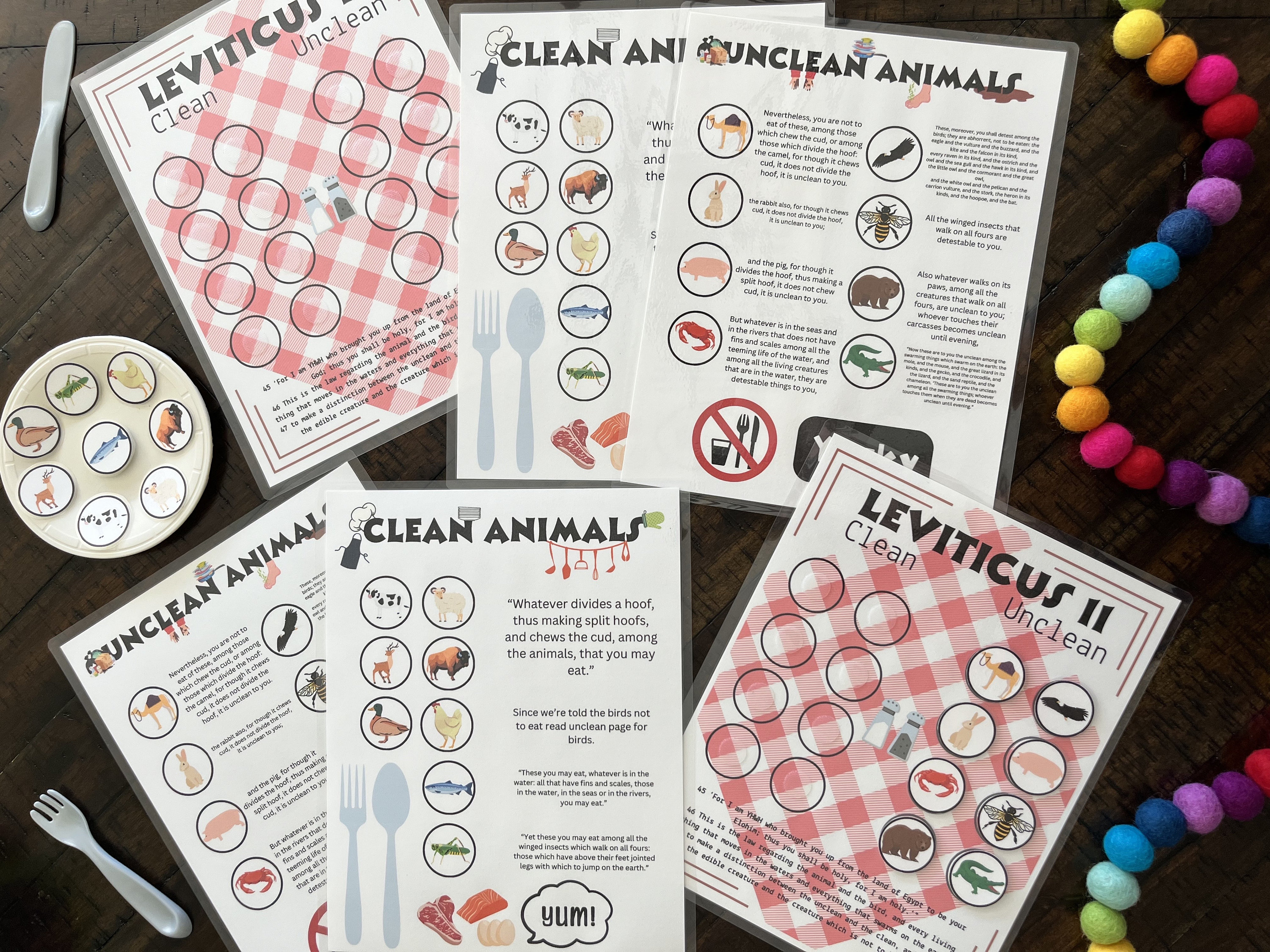 Clean and Unclean Food, Bible Activity, Preschool Printable, Leviticus ...