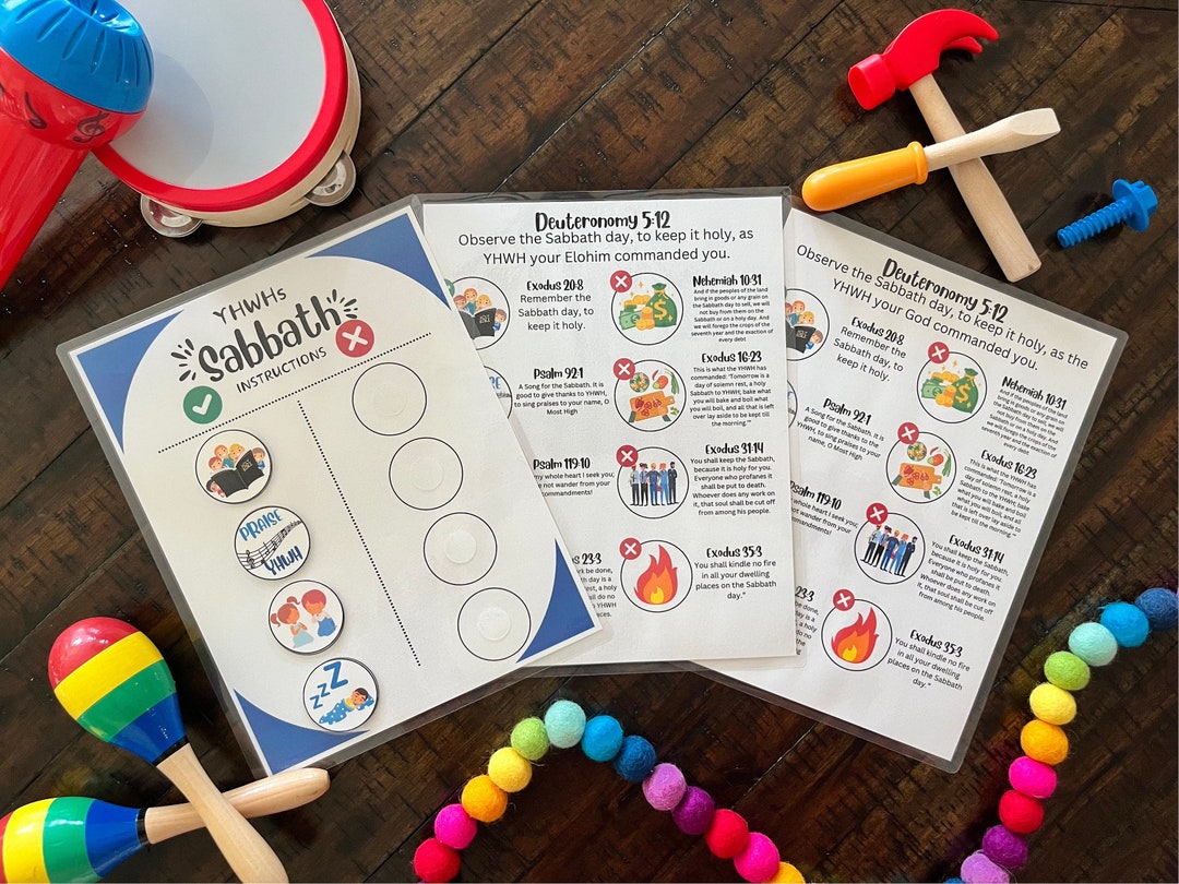 Sabbath Bible Memory Game, Preschool Printable, Homeschool Game ...