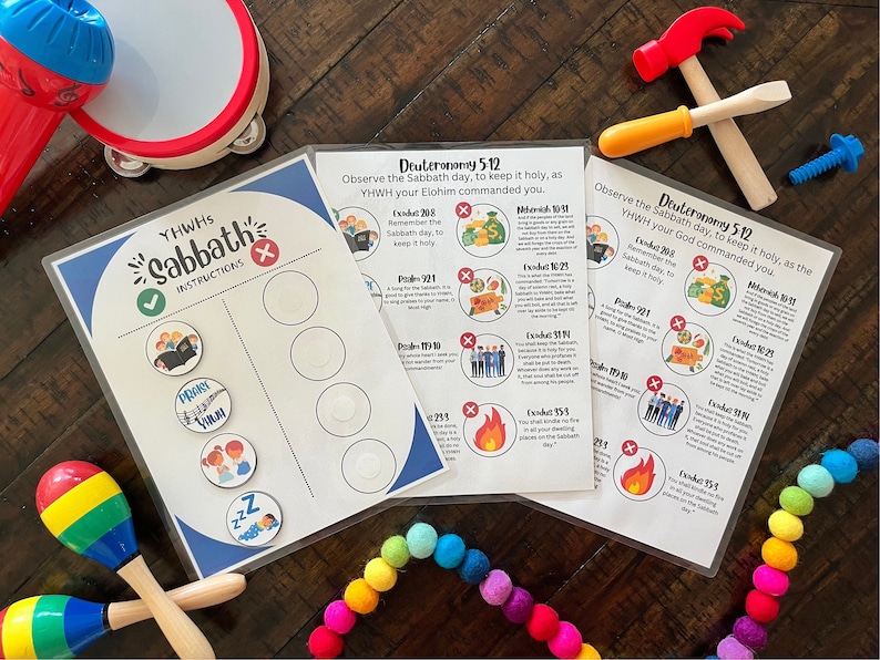 Sabbath Bible Memory Game, Preschool Printable, Homeschool Game ...