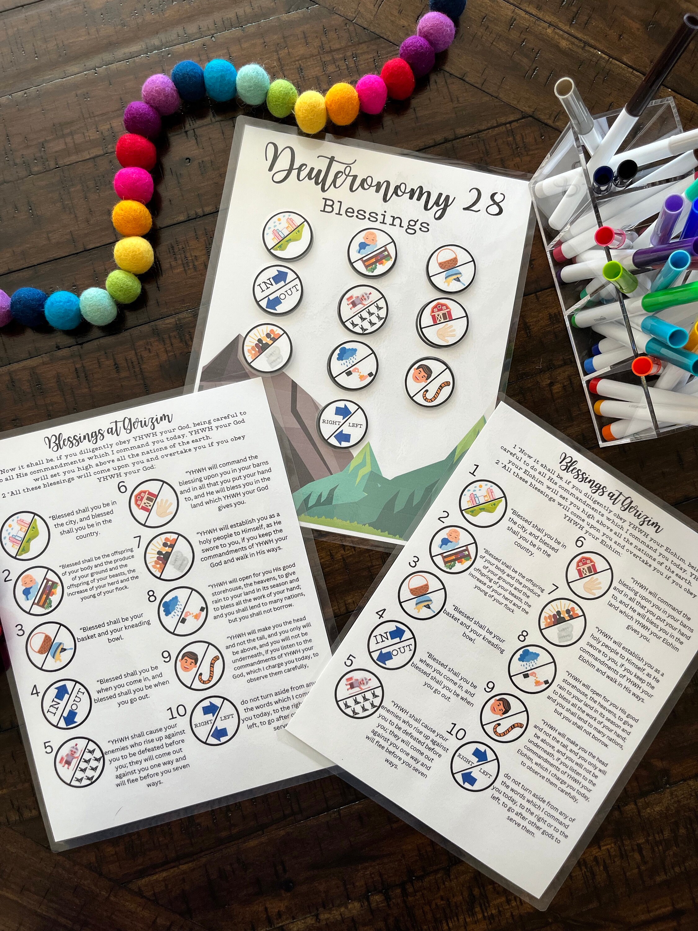 Blessings and Curses Bible Activity, Deuteronomy Printable, Preschool ...