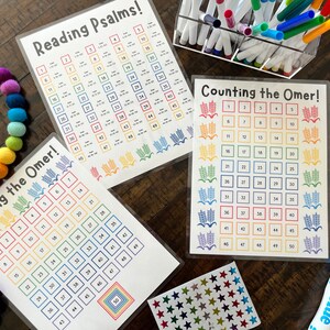 Counting the Omer, Spring Feast Activity, Psalms Reading Printable ...