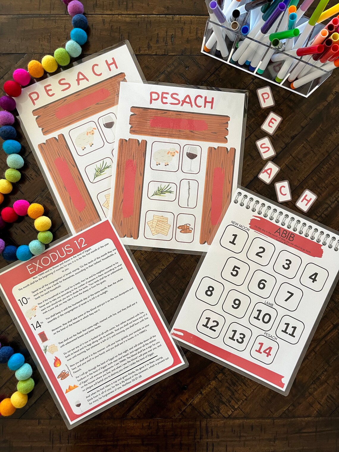 Passover Matching Game, Spring Feast Printable, Pesach Education, Torah ...