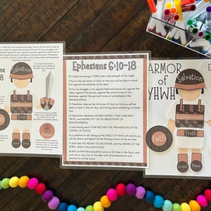 Armor of God, Ephesians Preschool Activity, Homeschool Curriculum, Kids ...