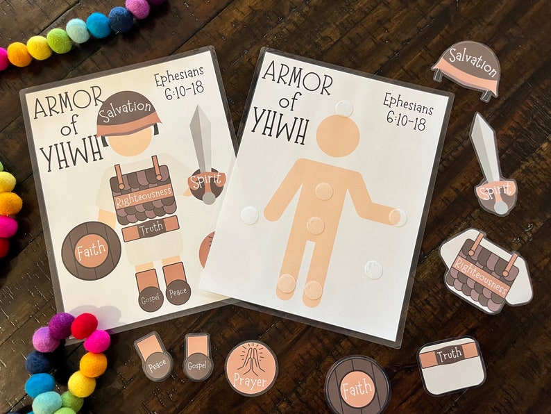 Armor of God, Ephesians Preschool Activity, Homeschool Curriculum, Kids ...