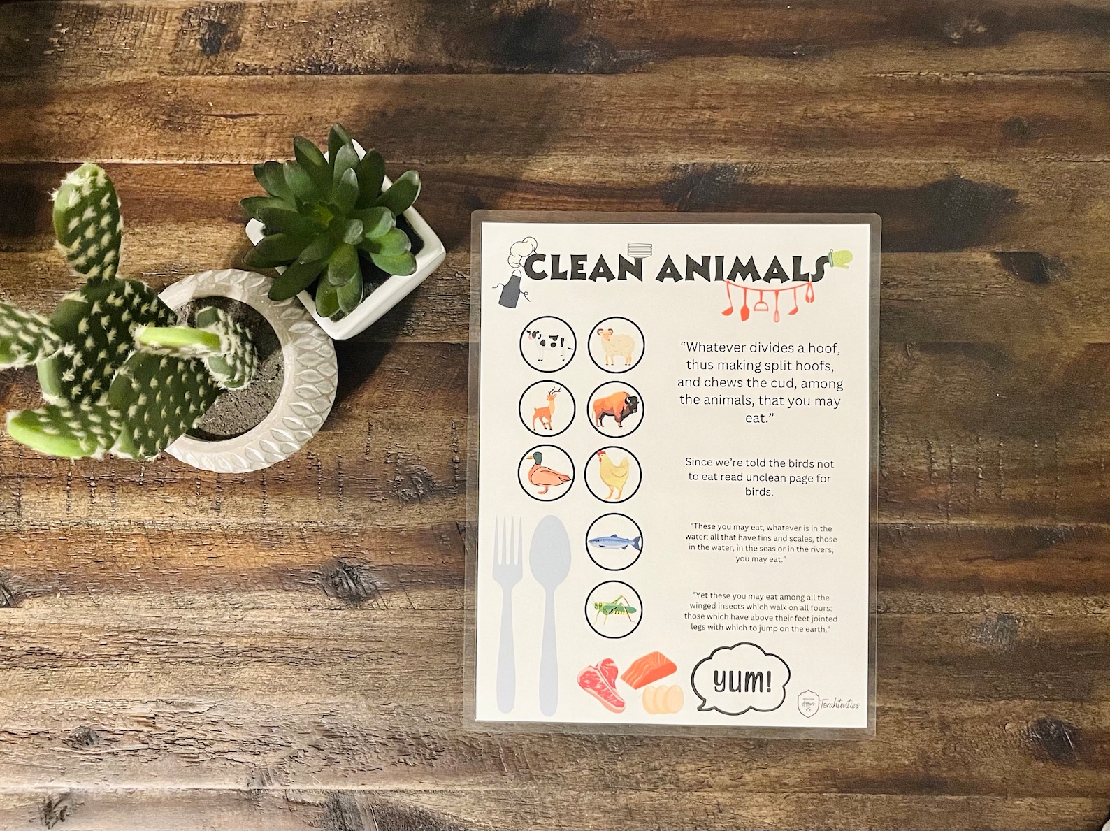 Clean and Unclean Food Bible Activity Preschool Printable - Etsy