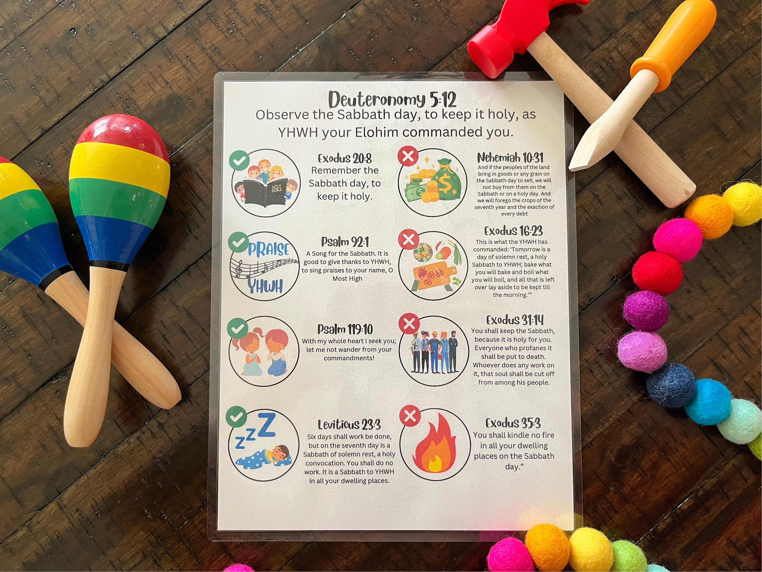 Sabbath Bible Memory Game, Preschool Printable, Homeschool Game ...