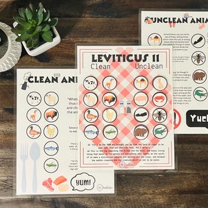 Clean and Unclean Food Bible Activity Preschool Printable - Etsy