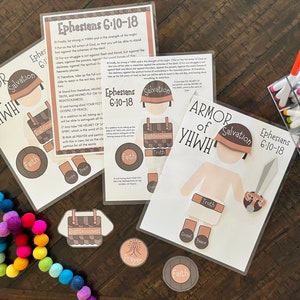 Armor of God, Ephesians Preschool Activity, Homeschool Curriculum, Kids ...