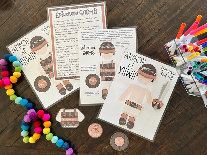 Armor of God, Ephesians Preschool Activity, Homeschool Curriculum, Kids ...