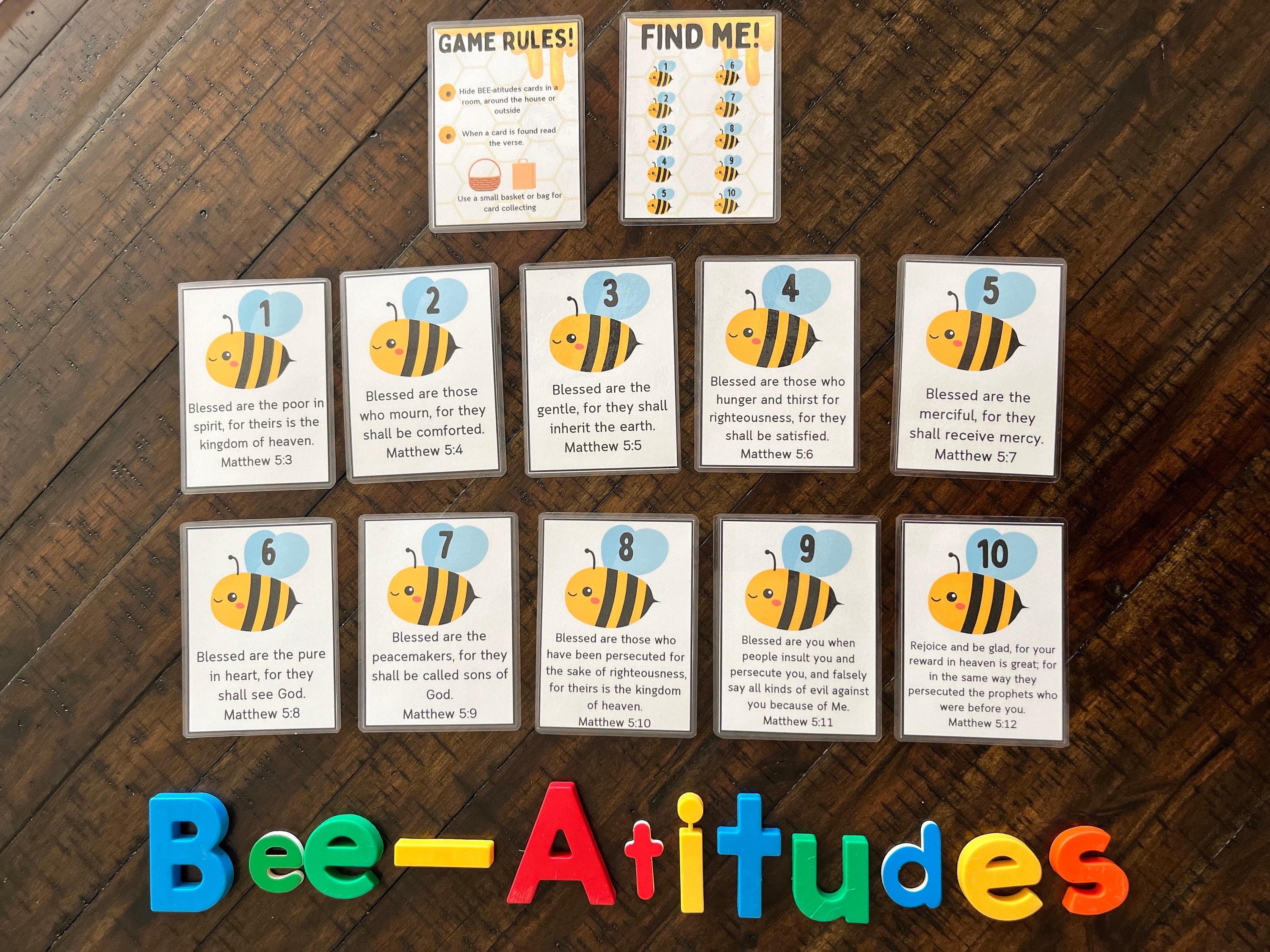 Beatitudes Bible Game, Sunday School Scavenger Hunt, Preschool ...