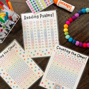 Counting the Omer, Spring Feast Activity, Psalms Reading Printable ...