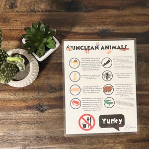 Clean and Unclean Food Bible Activity Preschool Printable - Etsy