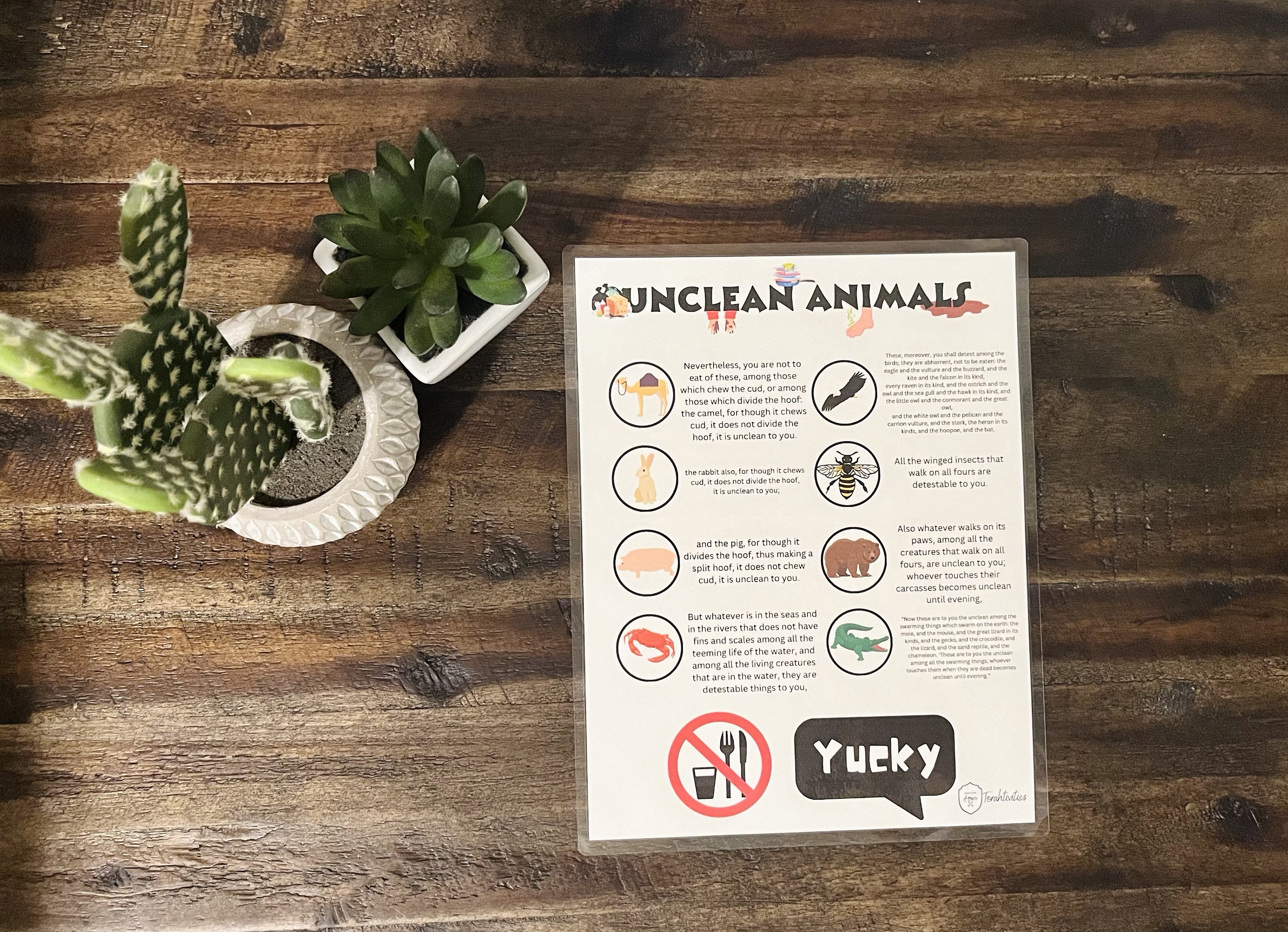 Clean and Unclean Food Bible Activity Preschool Printable - Etsy