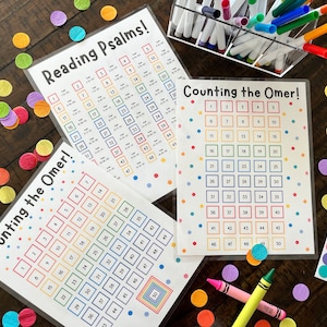 Counting the Omer, Spring Feast Activity, Psalms Reading Printable ...