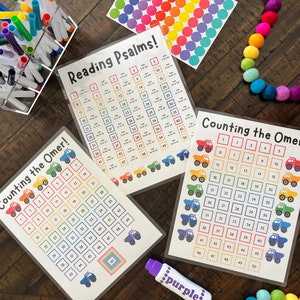 Counting the Omer, Spring Feast Activity, Psalms Reading Printable ...