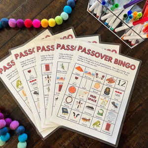 Passover Bingo, Bible Games, Pesach Educational Activity, Kids ...