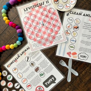 Clean and Unclean Food, Bible Activity, Preschool Printable, Leviticus ...