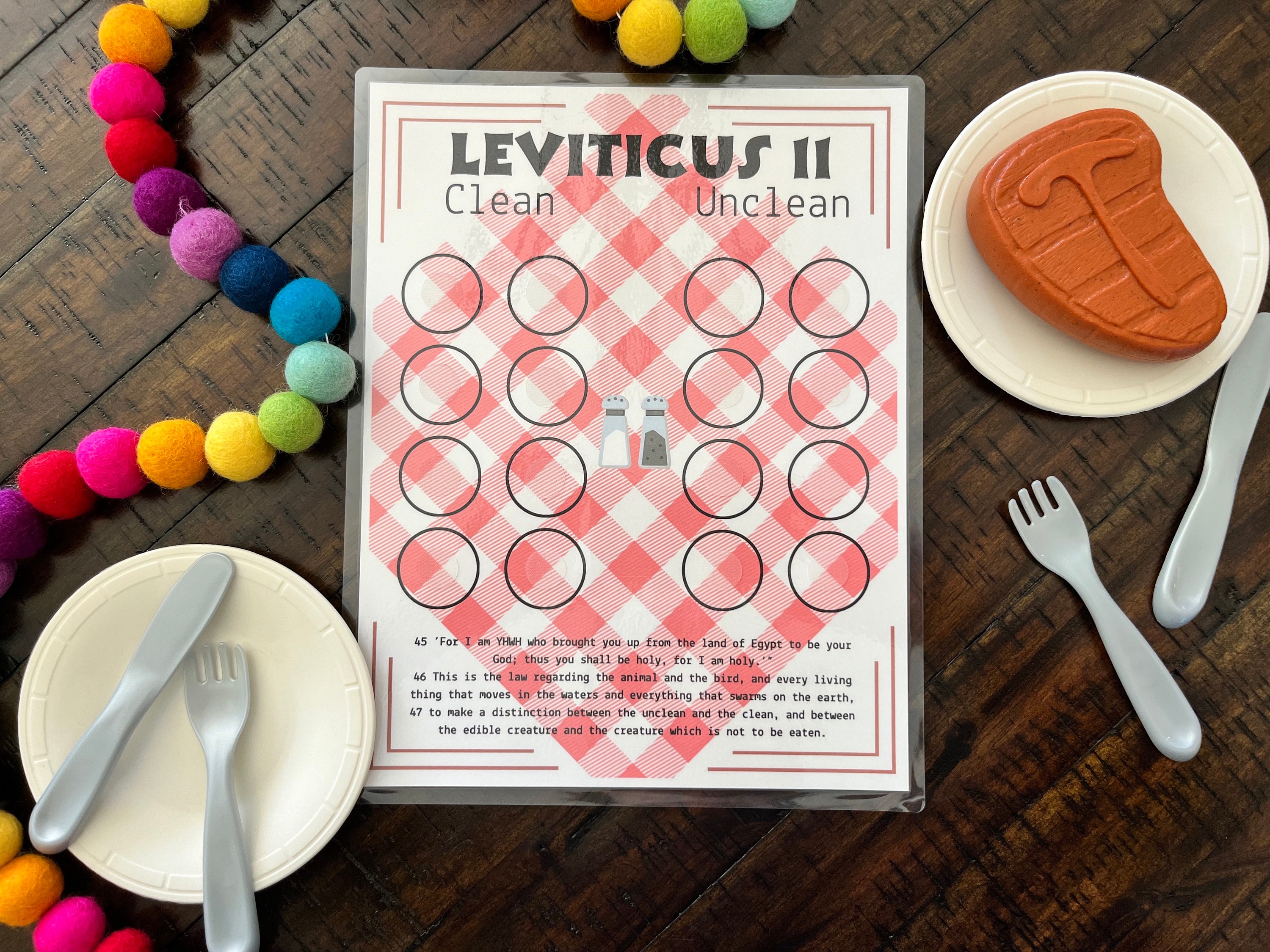 Clean and Unclean Food, Bible Activity, Preschool Printable, Leviticus ...